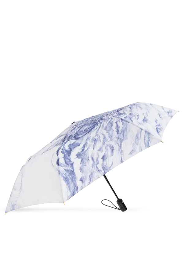 Moschino Folding Umbrella - White