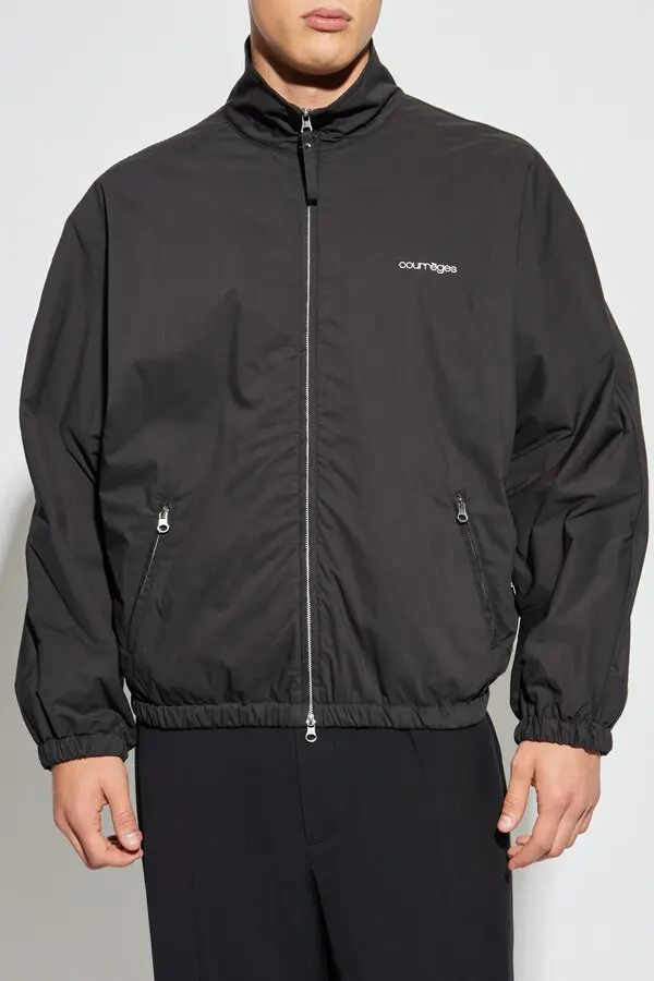 COURREGES Logo Bomber Jacket - Black