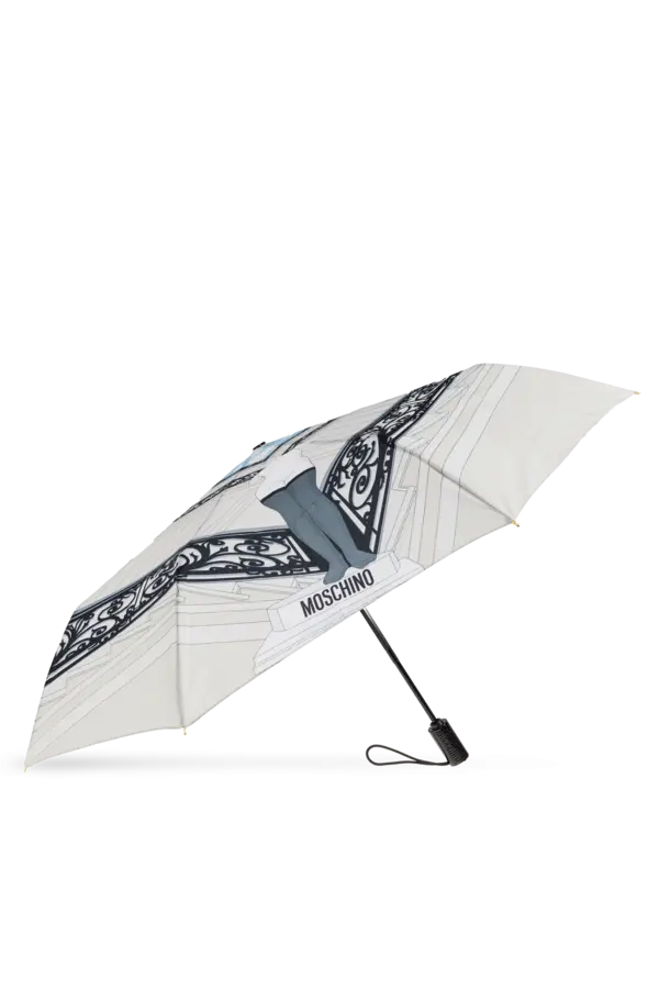 Moschino Folding Umbrella - Grey