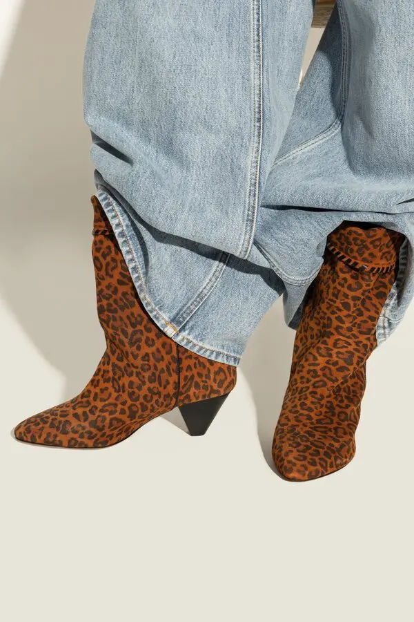 Isabel Marant Dalby Suede Heeled Ankle Boots