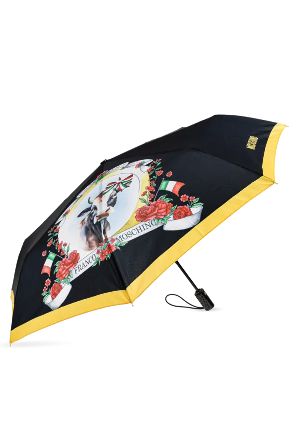 Moschino Folding Umbrella - Black