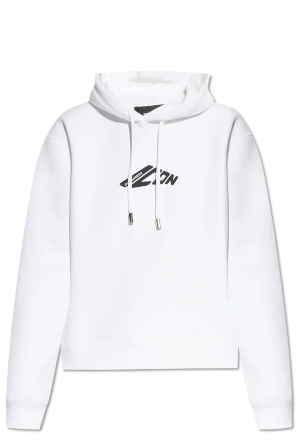 Dsquared2 Hooded Cotton-blend Sweatshirt - White
