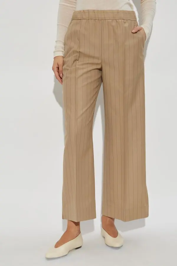 JIL SANDER Wool Wide Leg Trousers