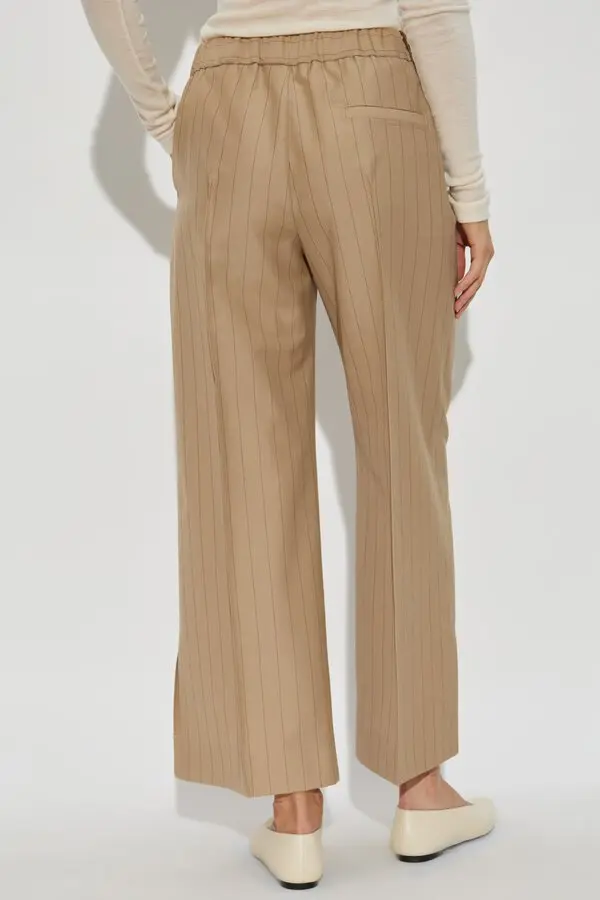 JIL SANDER Wool Wide Leg Trousers