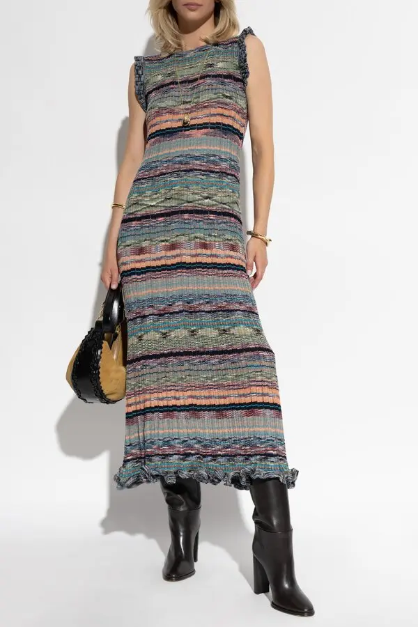 Ulla Johnson Ajak Knit Midi Dress - Multicolour