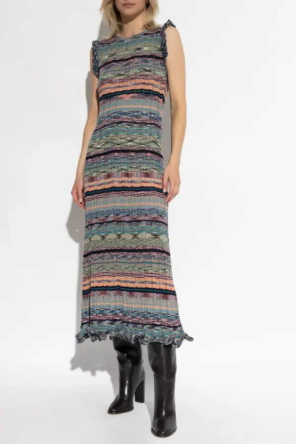 Ulla Johnson Ajak Knit Midi Dress - Multicolour