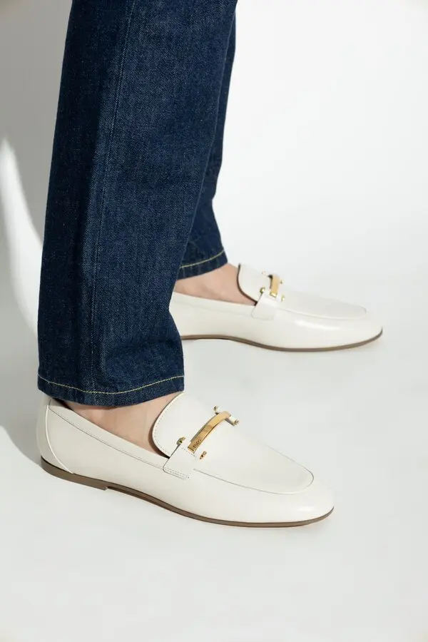 TOD’S Smooth Leather Loafers With Metal Ornament
