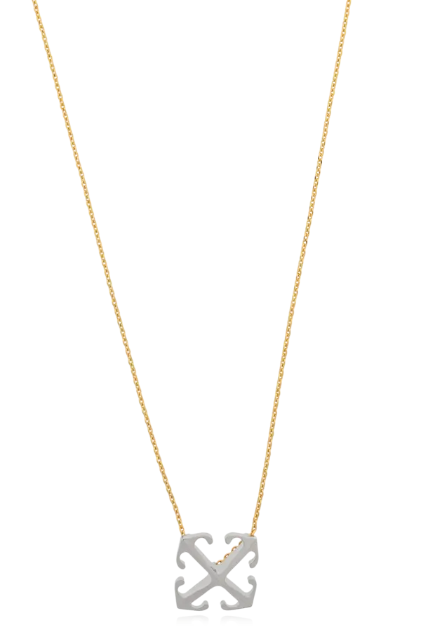 Off-White Logo Pendant Necklace - Gold