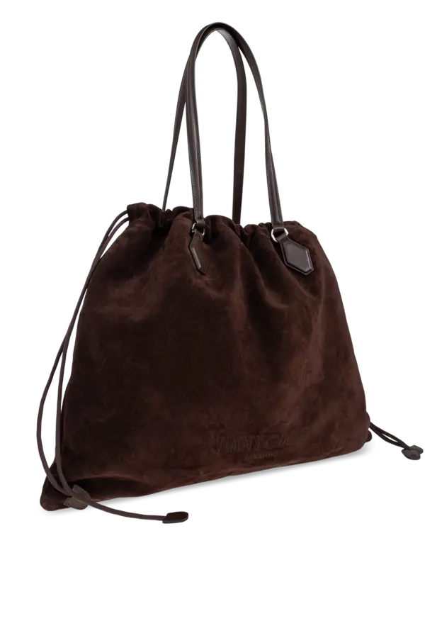 JIMMY CHOO Drawstring Tote Shopper Bag - Brown