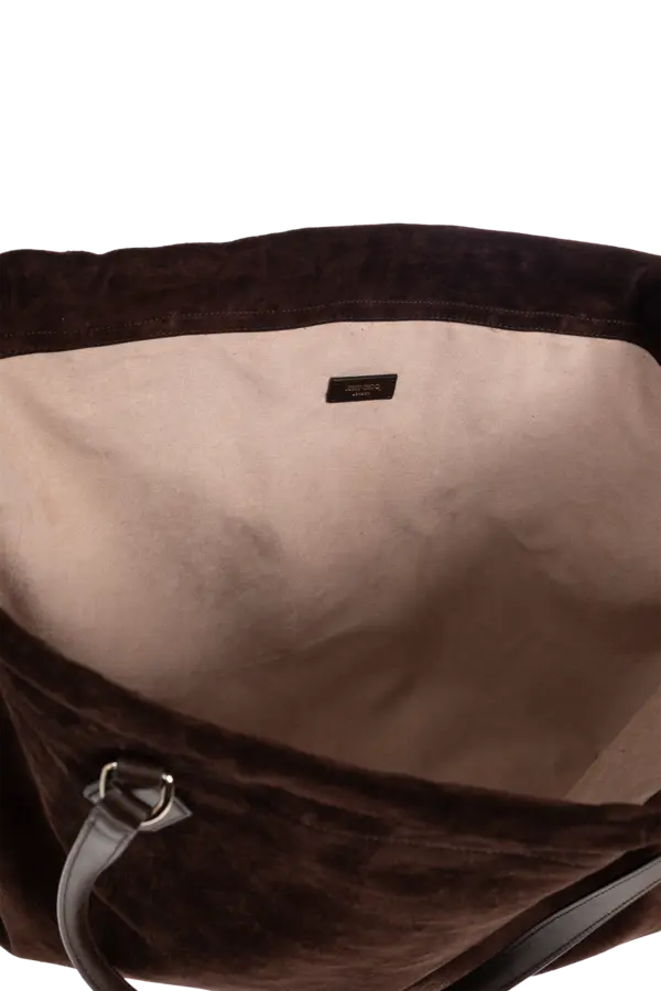 JIMMY CHOO Drawstring Tote Shopper Bag - Brown
