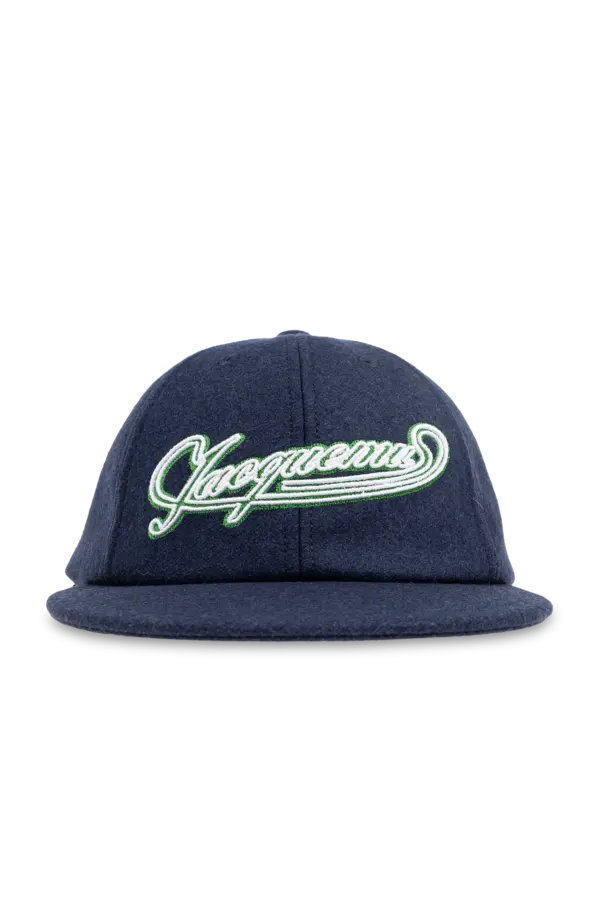 Jacquemus Embroidered Logo Baseball Cap - Navy Blue