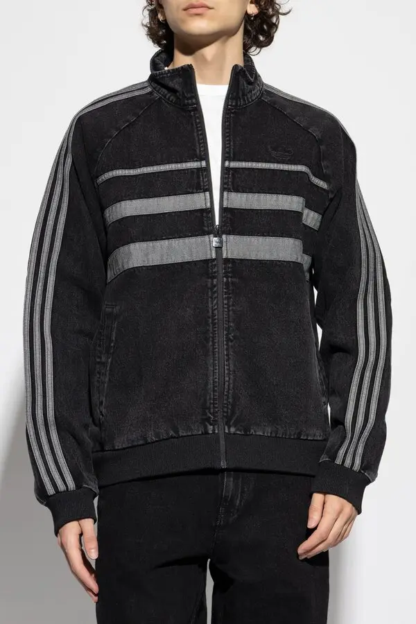 Adidas Originals By Alexander Wang Denim Jacket With Stand-up Collar