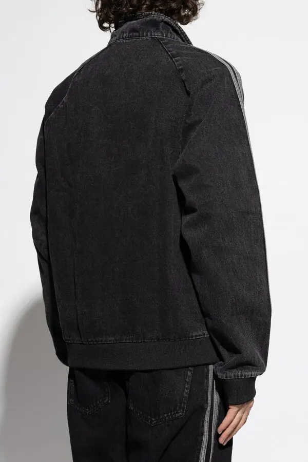 Adidas Originals By Alexander Wang Denim Jacket With Stand-up Collar