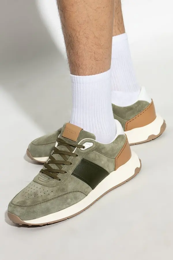 TOD’S Suede Sneakers With Logo Patch