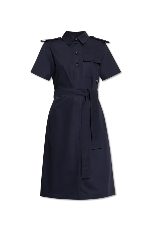 Burberry Wool Shirt Dress With Epaulettes