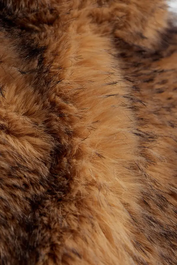 ROTATE BY BIRGER CHRISTENSEN Short Faux Fur Jacket - Brown