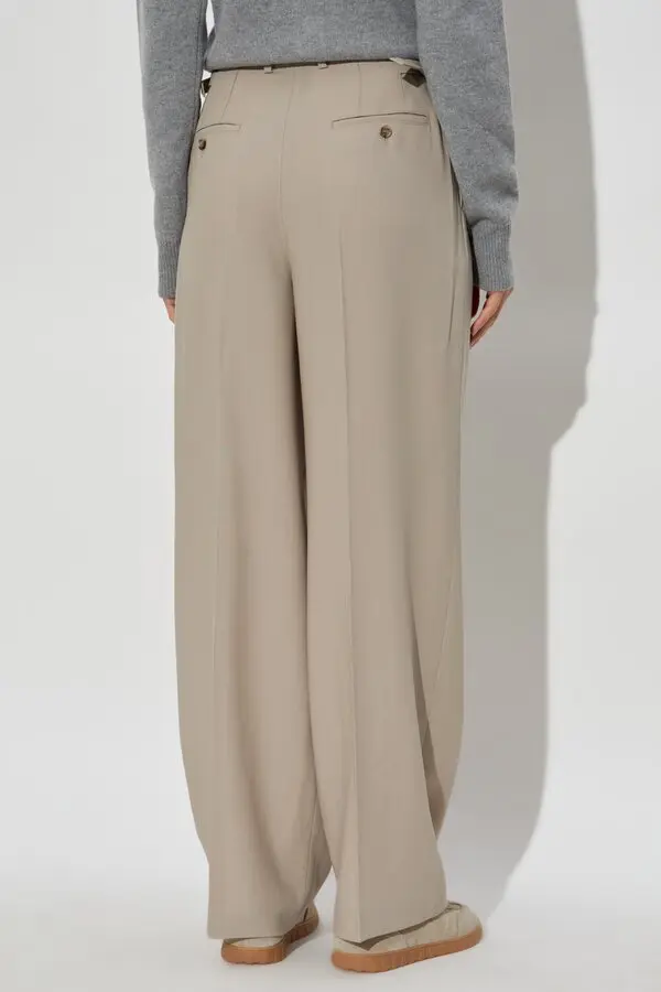 Ami Wool Trousers With Pleats
