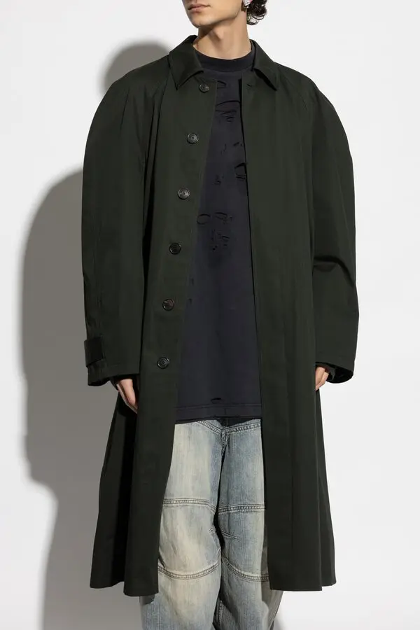 Balenciaga Tie-waist Cotton Coat
