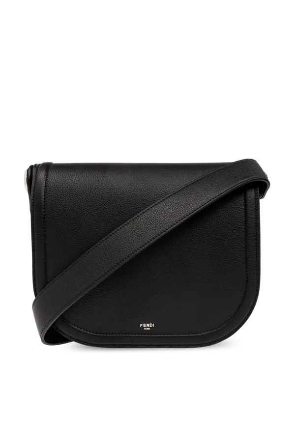 Fendi Roma Chiodo Shoulder Bag - Black