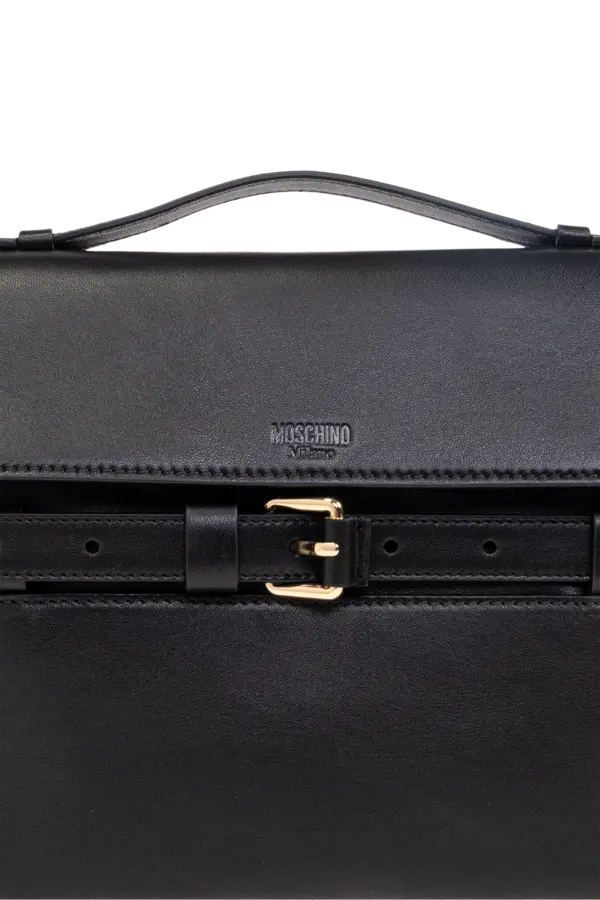 Moschino Handbag With Detachable Shoulder Strap - Black