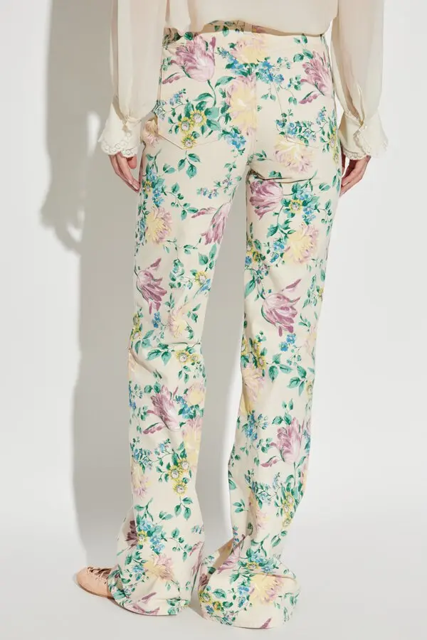 Chloé Floral Motif Jeans