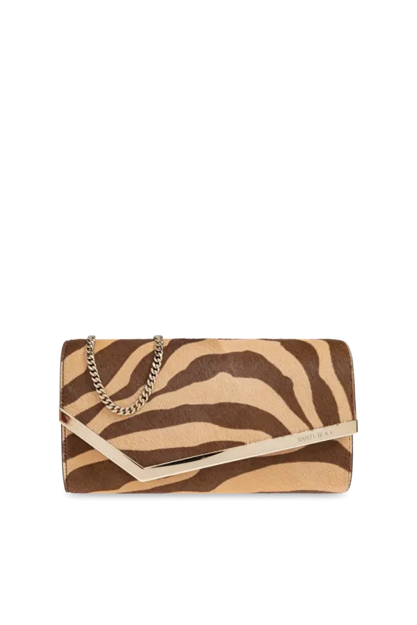 JIMMY CHOO Emmie Clutch - Brown