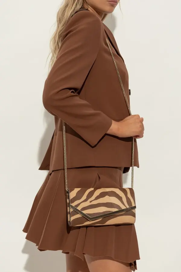 JIMMY CHOO Emmie Clutch - Brown