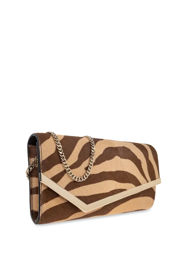 JIMMY CHOO Emmie Clutch - Brown