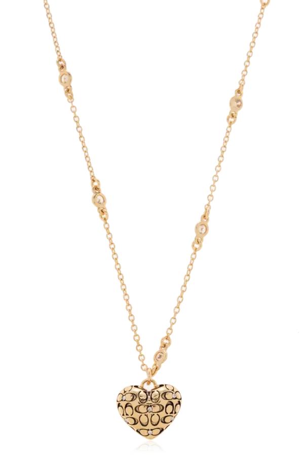 COACH Heart Pendant Necklace - Gold