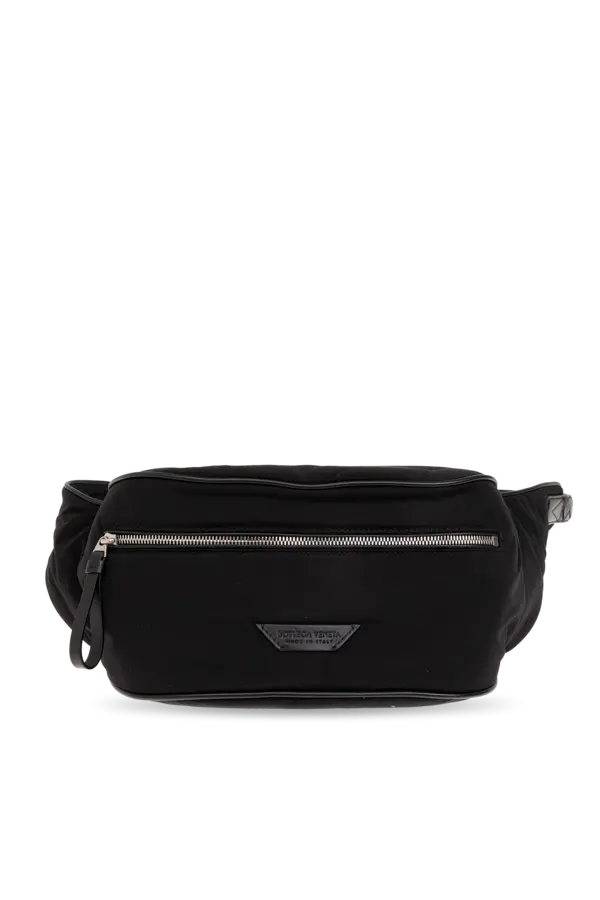 Bottega Veneta Belt Bag With Embossed Logo - Black
