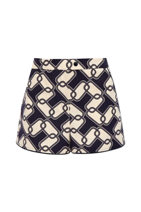 Moncler Cotton Shorts With Chain Pattern