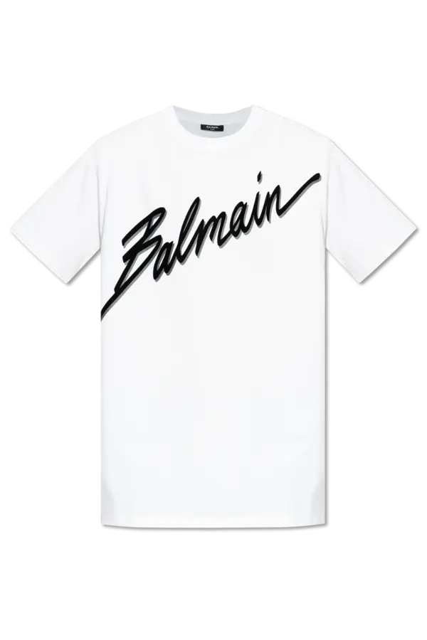 Balmain T-shirt With Printed Logo - White