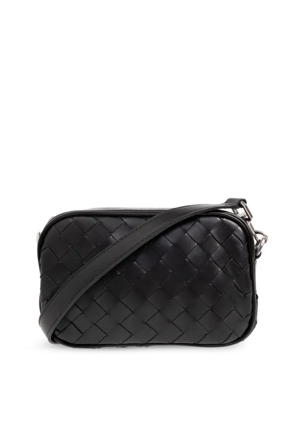 Bottega Veneta Intreccio Camera Mini Shoulder Bag - Black