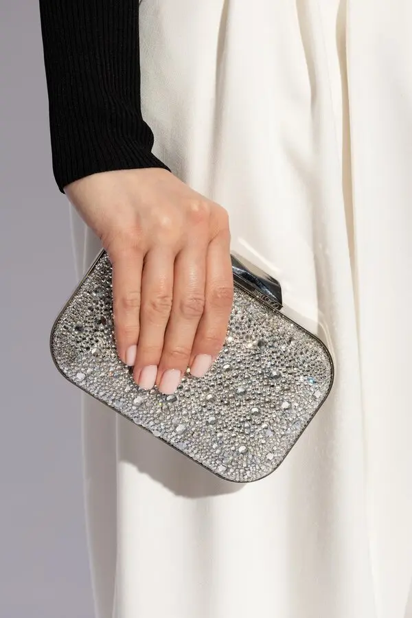 JIMMY CHOO Cloud' Clutch - Silver