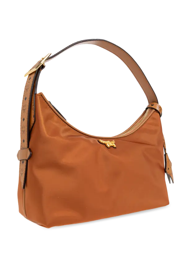 Mcm Aren Small Shoulder Bag - Brown