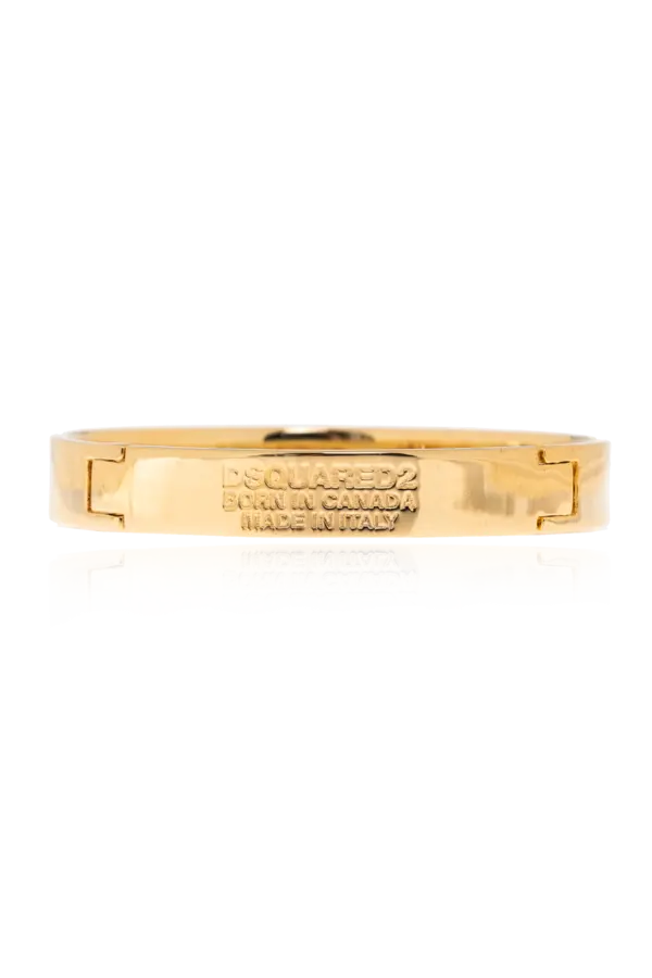 Dsquared2 Engraved Logo Brass Bracelet - Gold