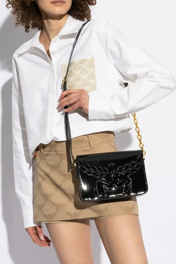 Mcm Himmel Laurel Shoulder Bag - Black