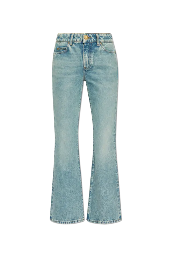 Balmain Flared Cotton Denim Jeans