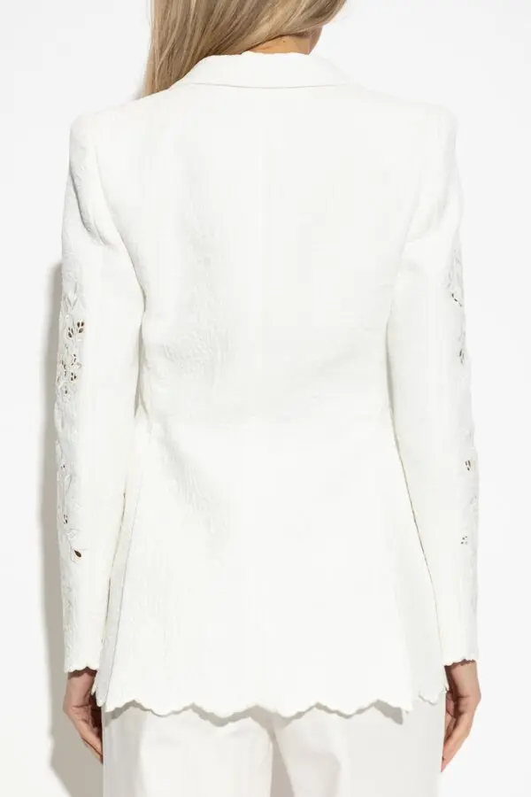 Chloé Double-breasted Blazer With Wavy Edges