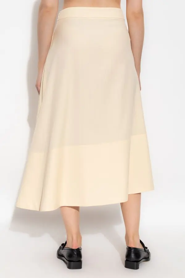 JIL SANDER Wool A-line Skirt