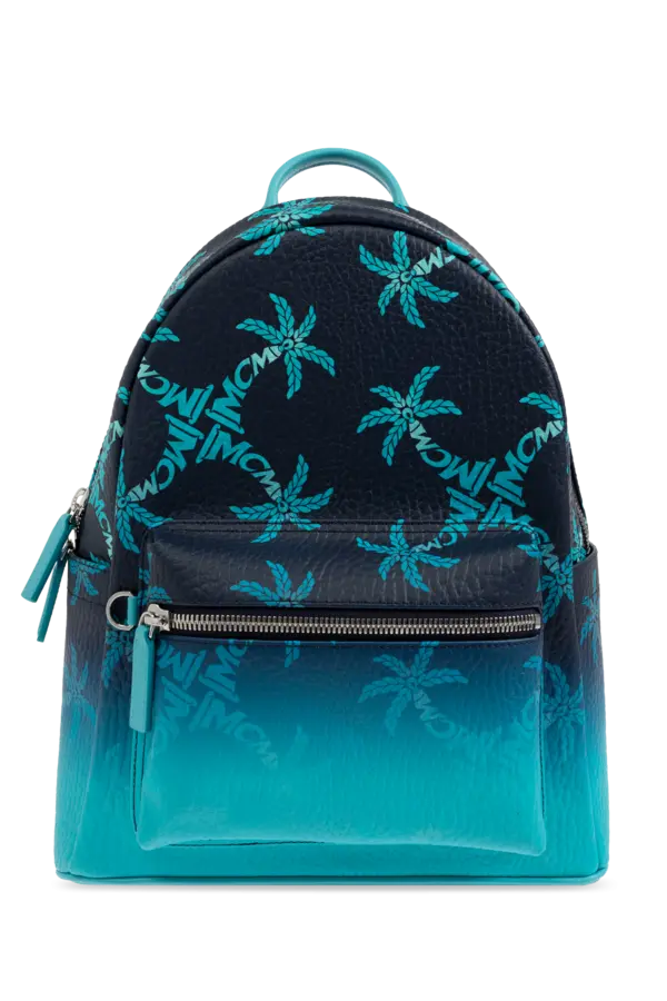 Mcm Monogram Backpack - Blue