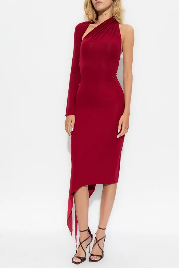 COURREGES Asymmetrical Midi Dress