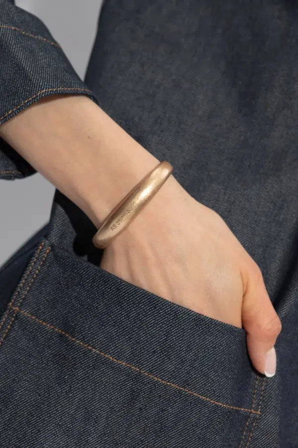 ALLSAINTS Brass Bracelet With Zirconia - Gold