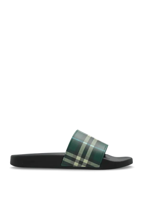 Burberry Rubber Slides - Green