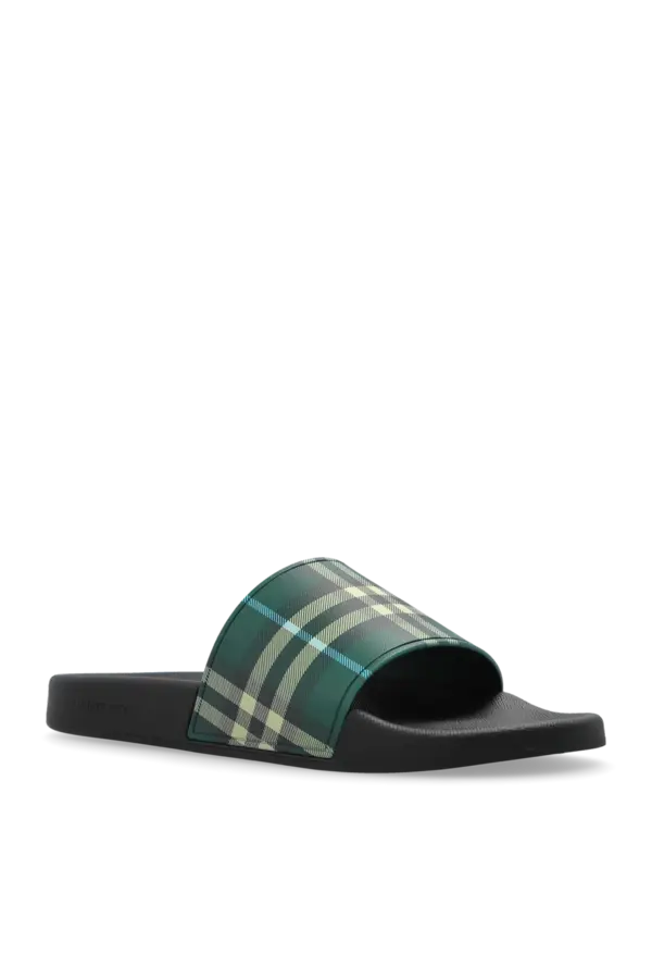 Burberry Rubber Slides - Green