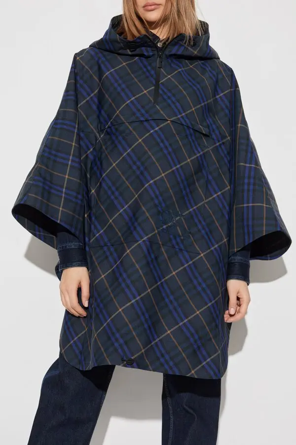 Burberry Checkered Poncho
