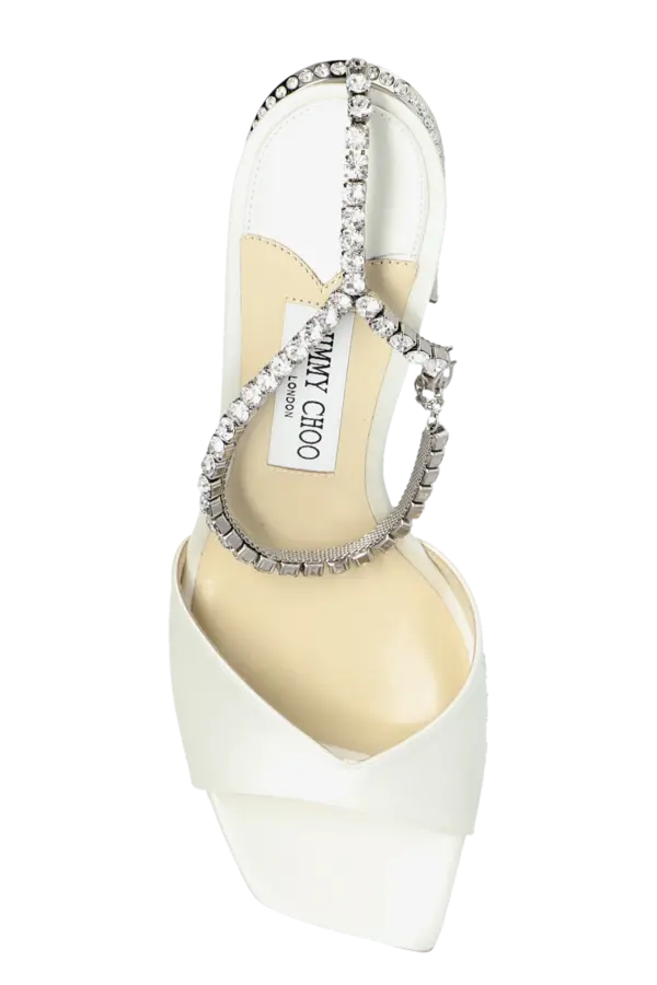 JIMMY CHOO Saeda Platform Sandals In Satin