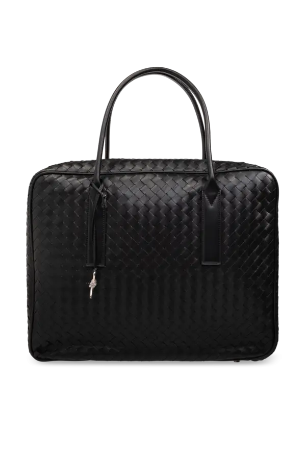 Bottega Veneta Intrecciato Pattern Carry-on Bag - Black
