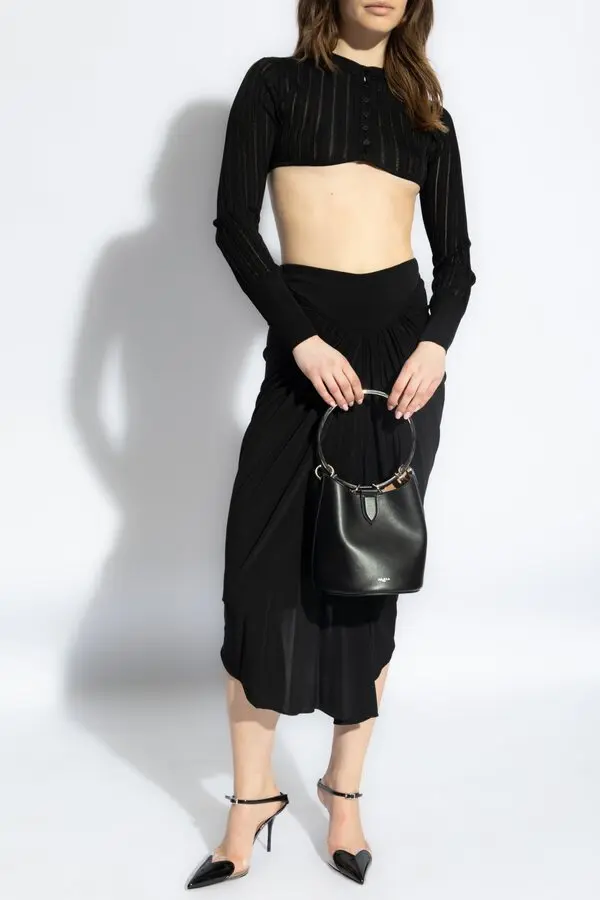 Alaïa Draped Skirt - Black