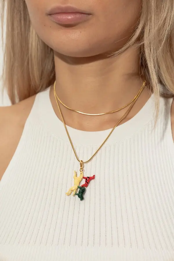Marni Letter Pendant With Animal Figures - Multicolour